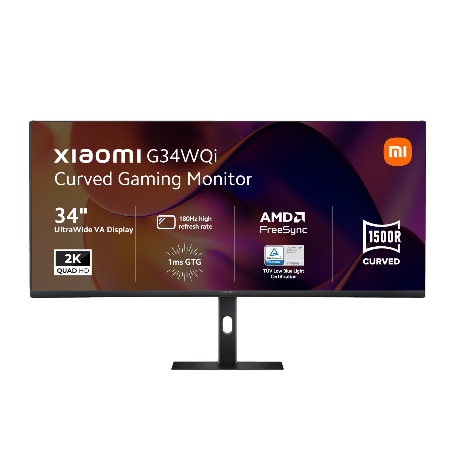 Xiaomi G34WQi 34" 1440p UltraWide VA Curved Gaming Monitor (180Hz, 1ms ...