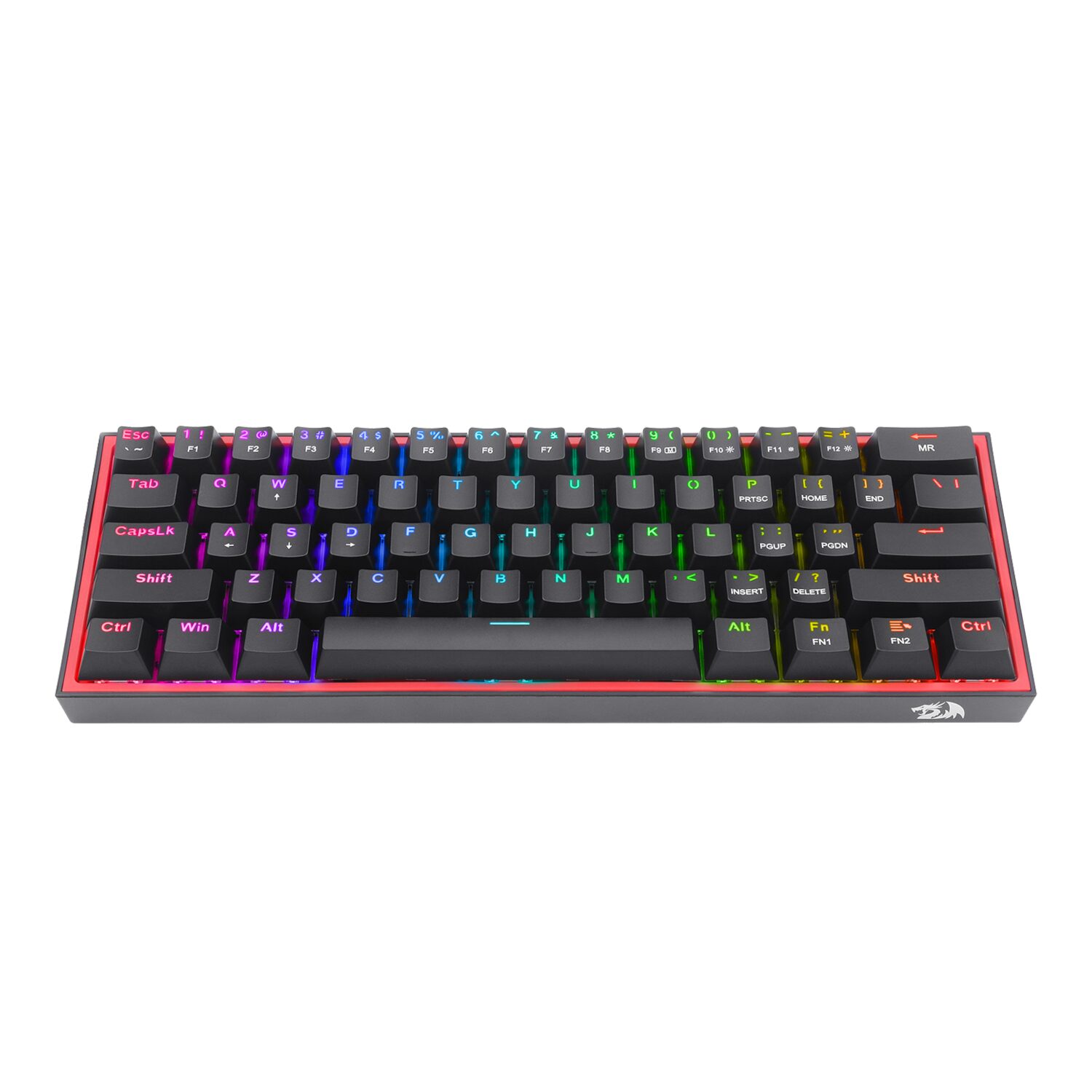 Redragon K617 FIZZ 60% Wired RGB Gaming Keyboard - Black - Ac1Tech