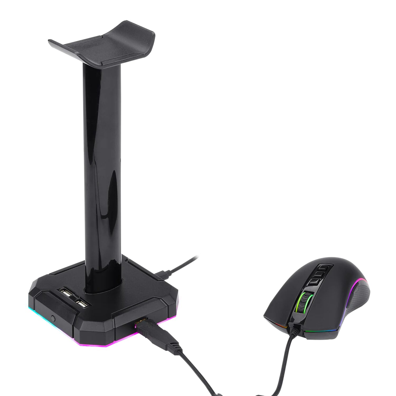 Redragon HA300 Scepter Pro RGB Headset Stand With USB Hub (4 X USB 2.0 ...